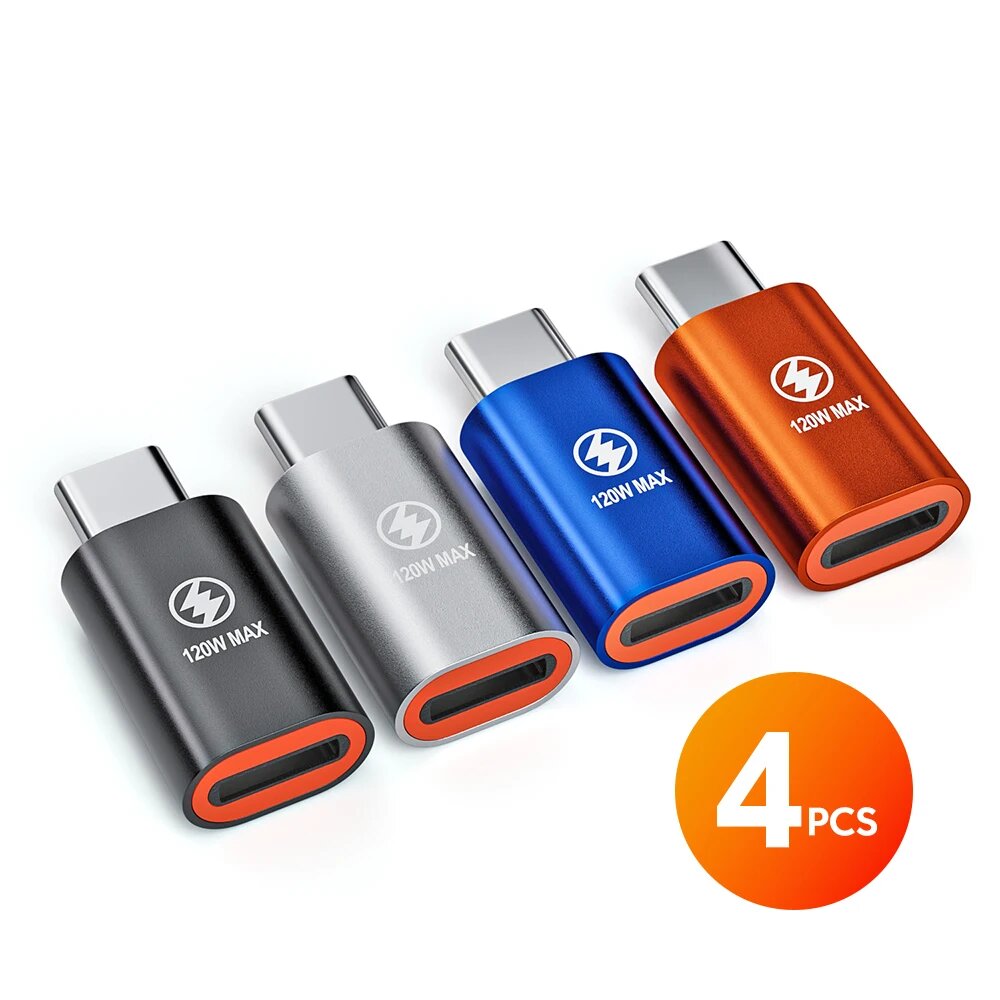 Адаптер USB Type-C на Lightning 120W, 4 шт.