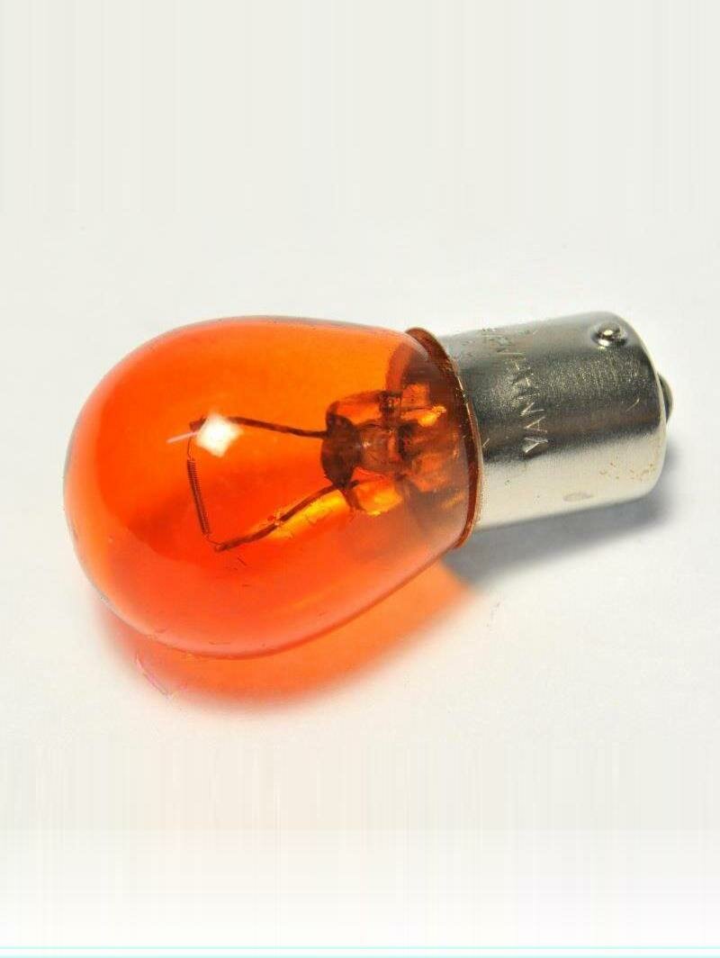 Лампа 12V PY21W BA15s, VOLTON, желтая, 1-контактная, габариты, стоп, поворот, VLT804Or