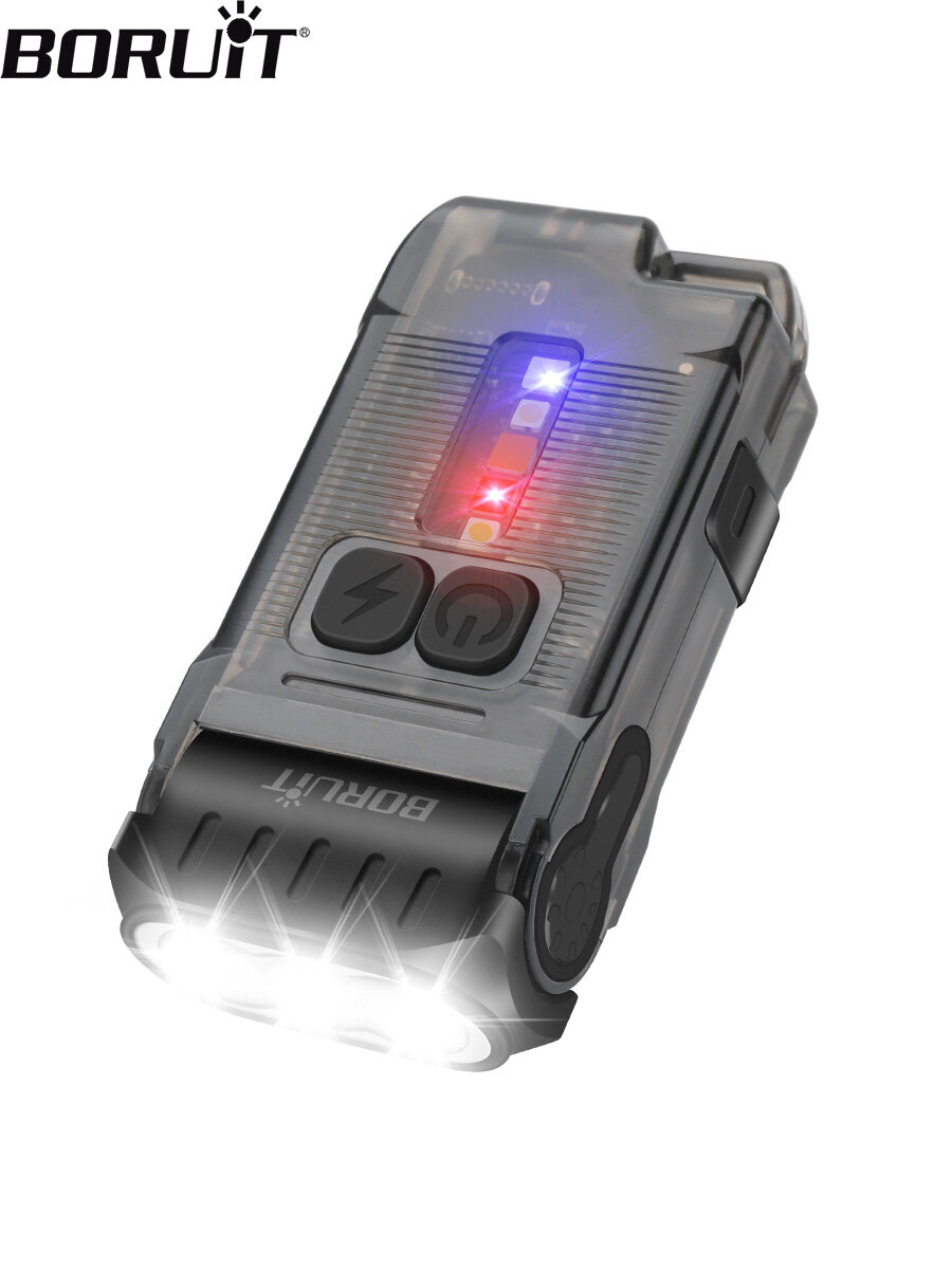Брелок-фонарик BORUIT V15 EDC (черный)