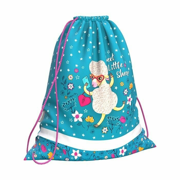 Мешок для обуви Erich Krause "Flower Sheep", со светоотражающим элементом, 365х440 мм (56742)
