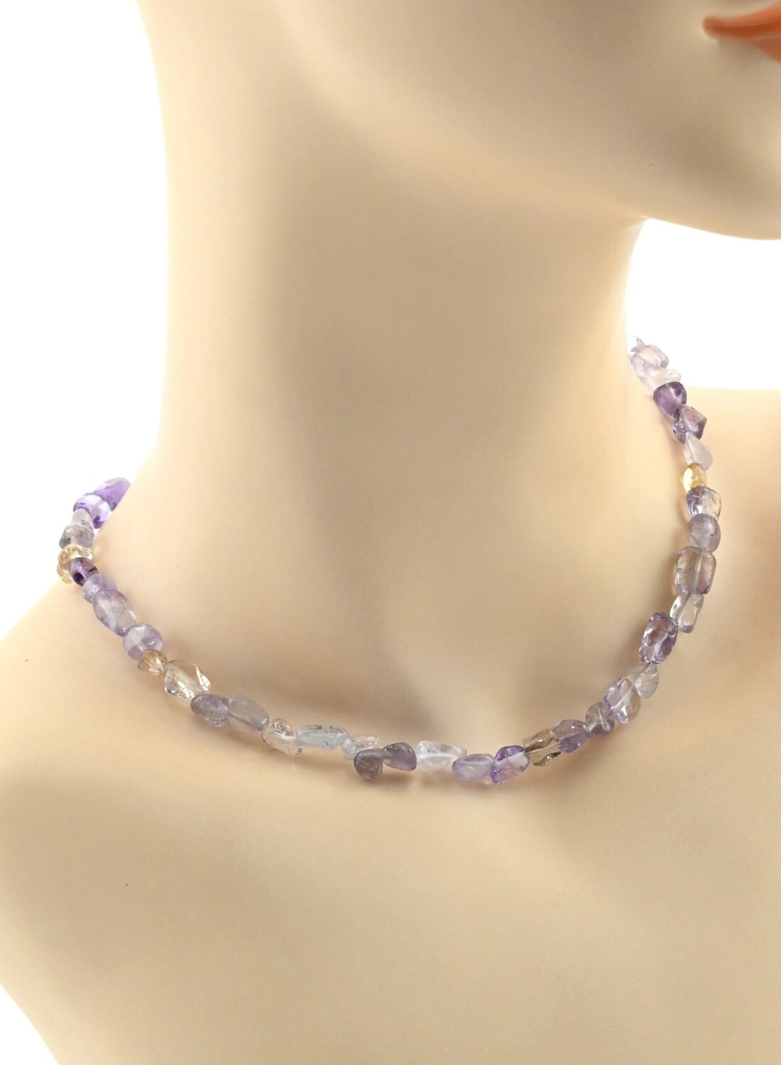 Бусы, аметрин