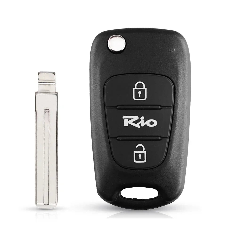 Корпус ключа для Hyundai Rio, Kia, Model 8, 3 кнопки, черный