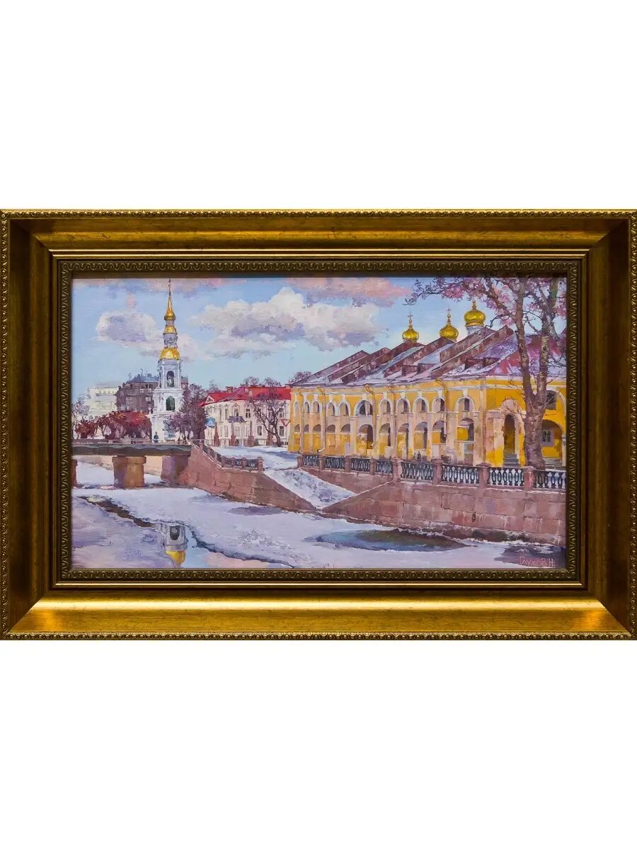 Картина маслом Зима в Питере Глухов