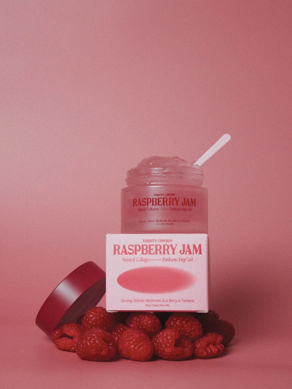 Thirsty Cowboy Гель для ухода за кожей с коллагеном COLLAGEN-STIMULATING GEL Raspberry Jam, 50 мл