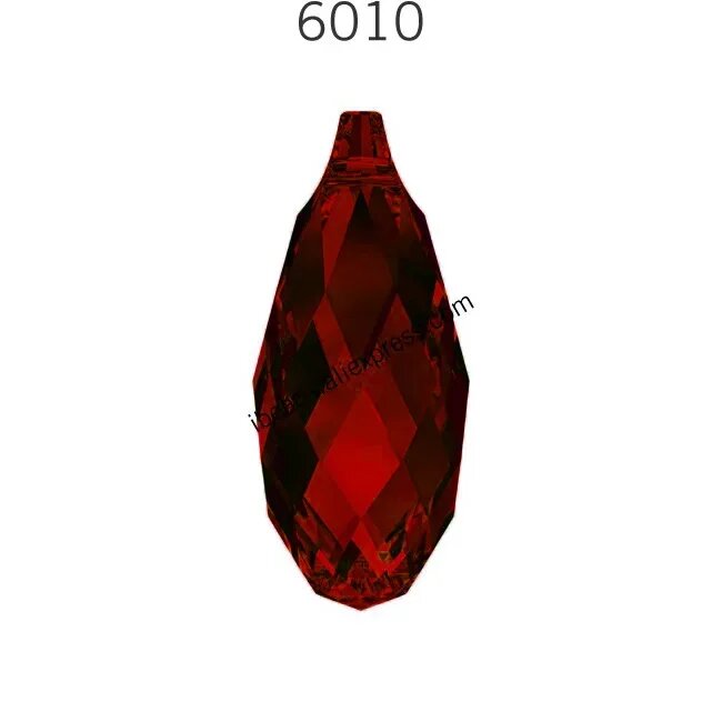 Сваровски Briolette, подвеска, Бордовый Siam 208, 13x6.5mm