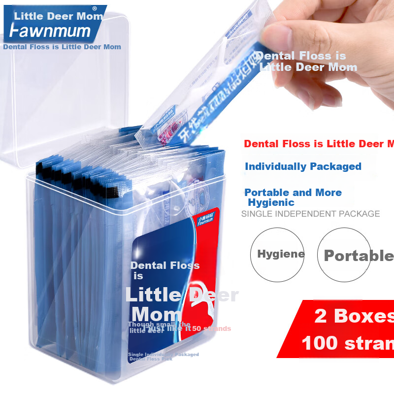 FAWNMUM Dental Floss Picks Single Pack Portable Individual Packaging Ultra Fine Dental Floss Picks Dental Floss Holder Family Pack Restaurant