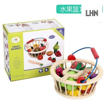 Магнитные игрушки "Фрукты и Овощи", для резки, дерево, 12 штук