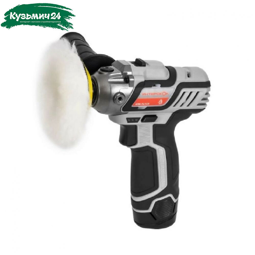 Аккумуляторная полировальная машина Интерскол АПМ-76/12Э (12 В 2 акк. х 2,0 Ah+з. у)