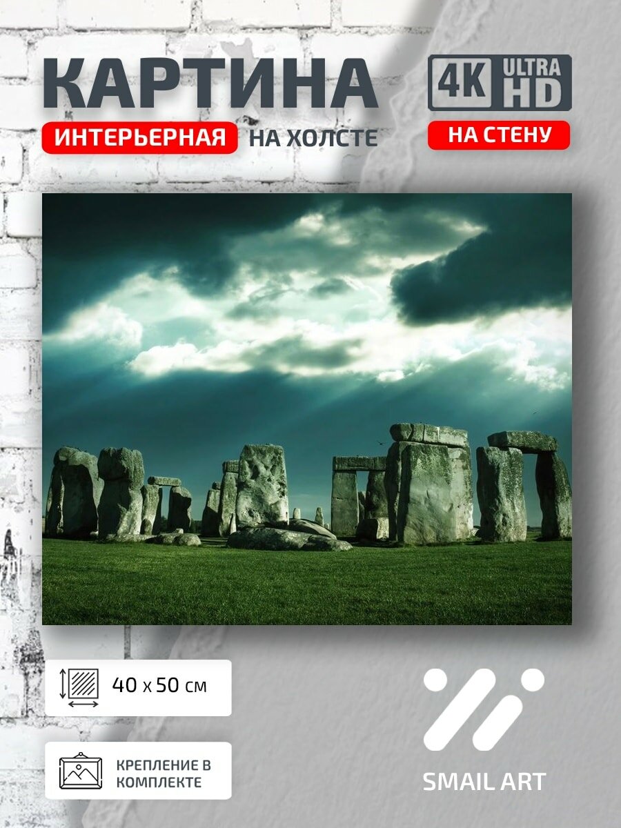 Картина на холсте интерьерная 40 на 50 на стену англия вечер для спальни пейзаж