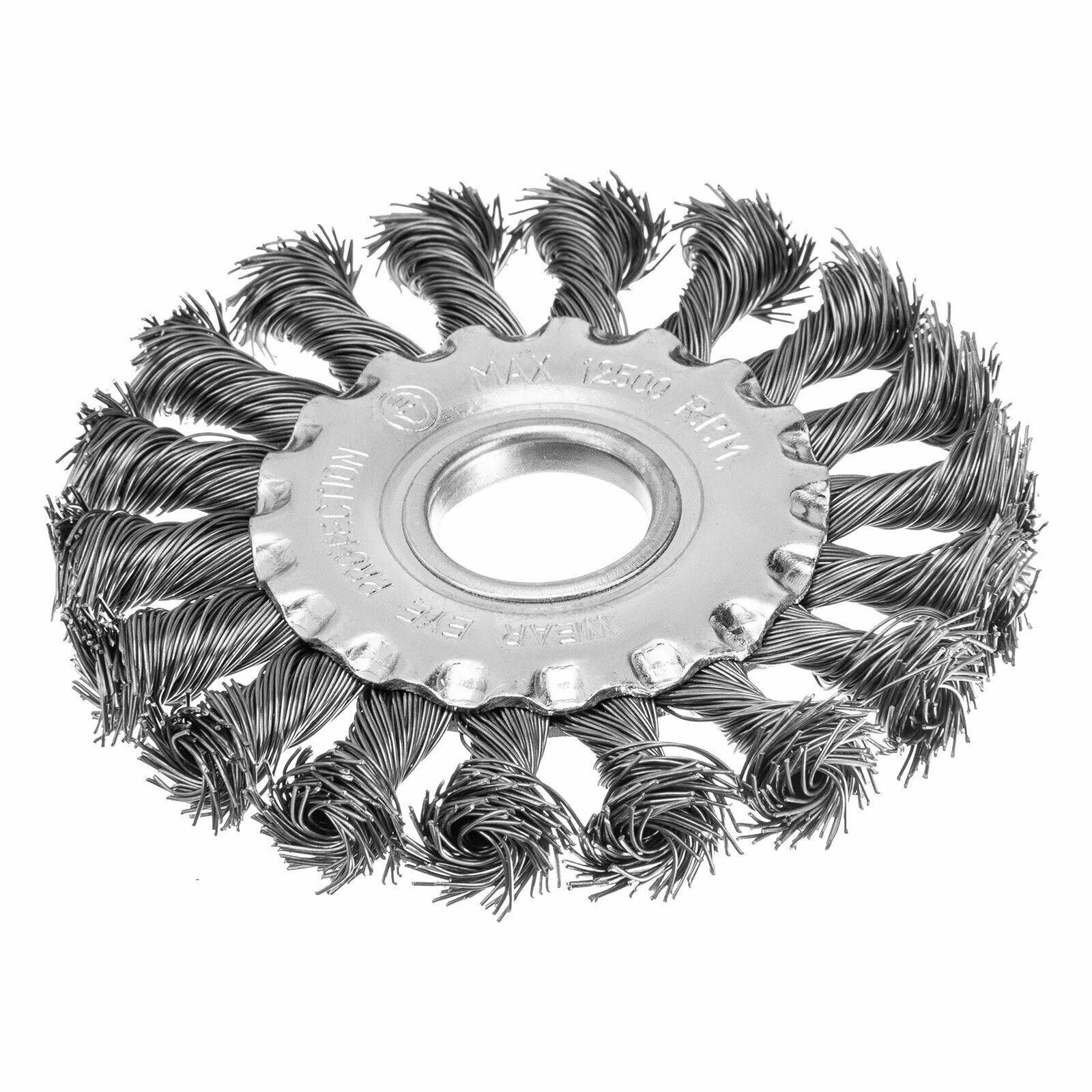Щетка MATRIX для УШМ, 200 мм, посадка 22.2 мм, плоская, крученая проволока 0.5 мм