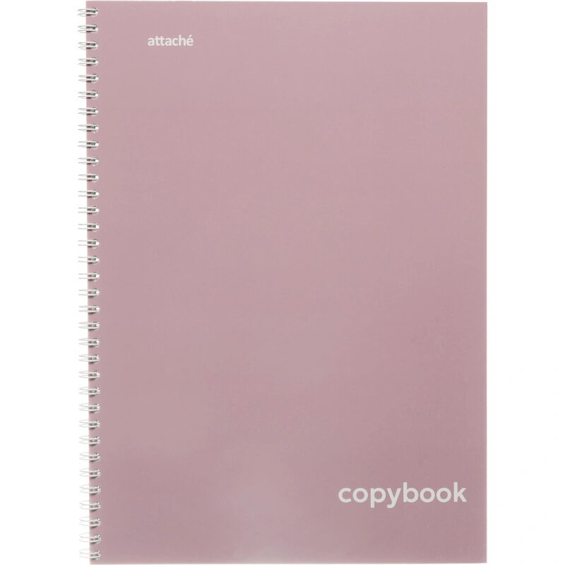 Бизнес-тетрадь Акварель гребень картон А4 96 л, розовый