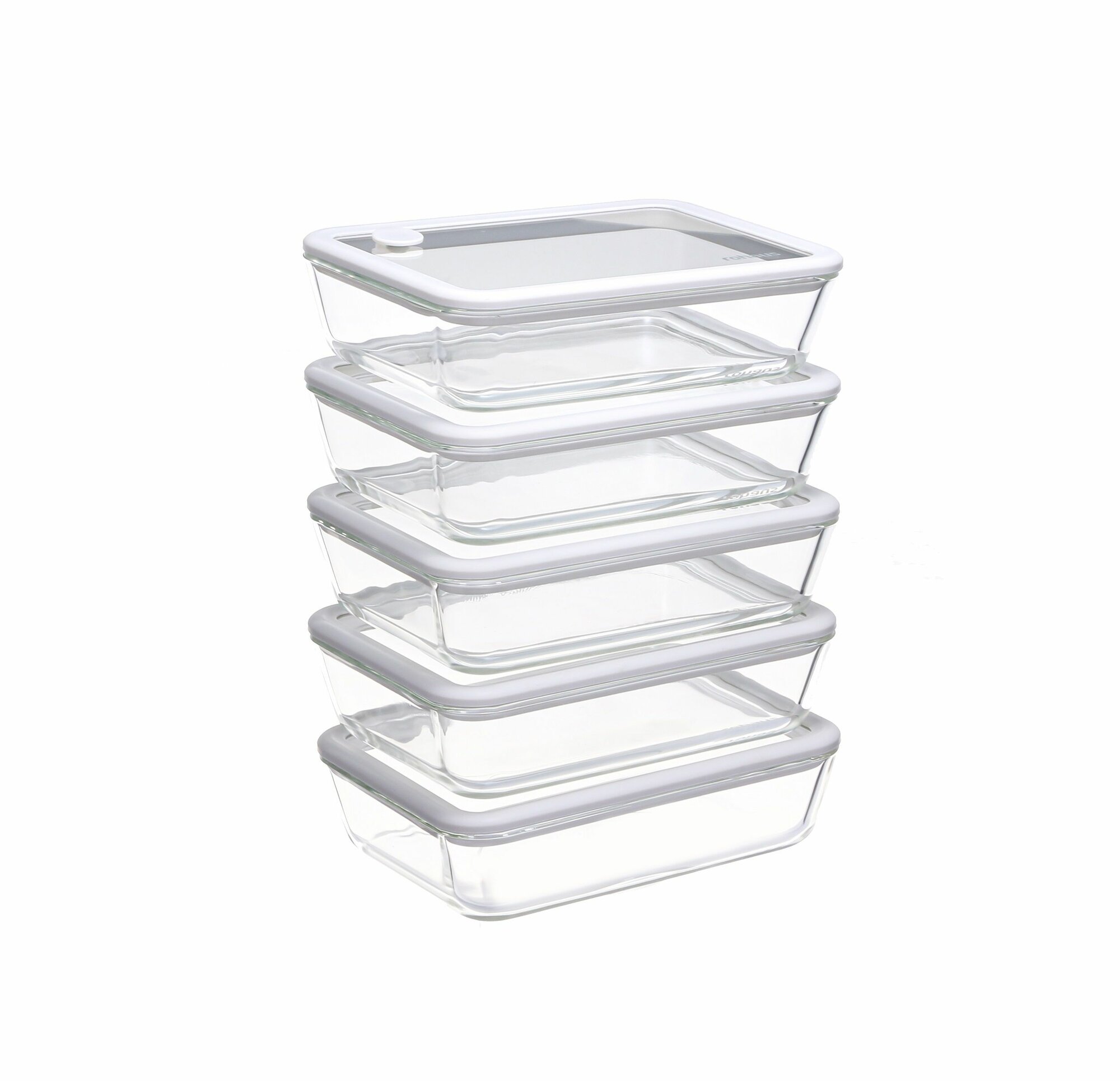 Набор из 5-ти стеклянных пищевых контейнеров 700мл Rohaus