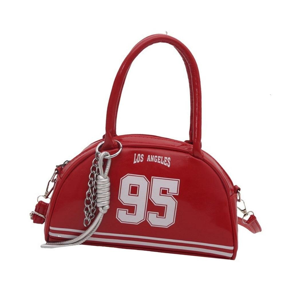 Портативная сумка для боулинга в стиле американского ретро- красный