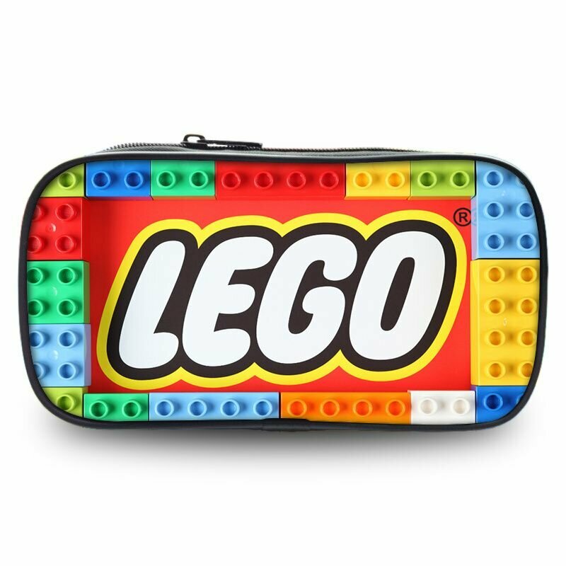 Канцелярский пенал Lego с логотипом для мальчиков и девочек, большой вместимости, для детей детского сада, средней и старшей школы, с возможностью персонализации.