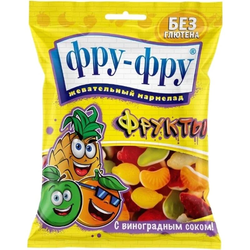 Мармелад Фру-Фру Фрукты 80 г 12 штук в упаковке, 2307285
