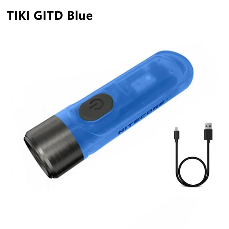 NITECORE TIKI GITD синий фонарик 300 люмен Синий, Add USB