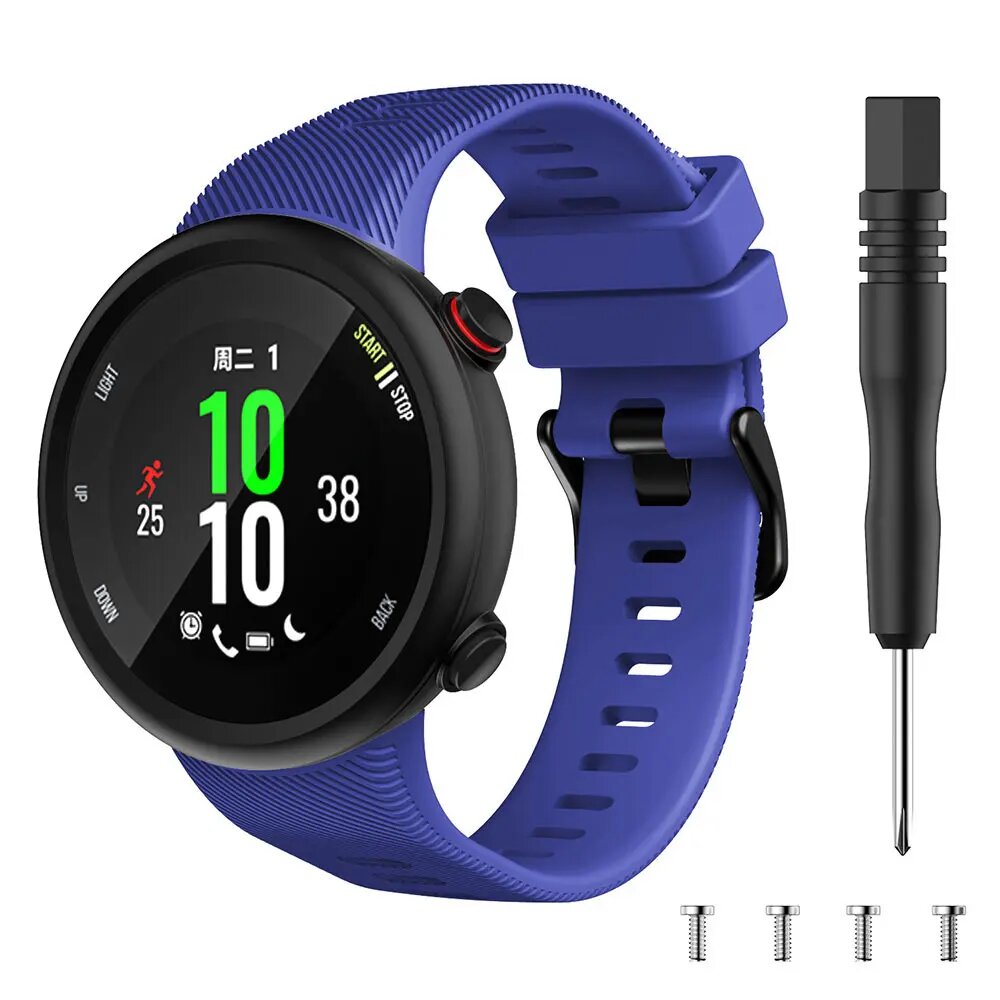 Силиконовый ремешок для Garmin Forerunner 45S, Синий