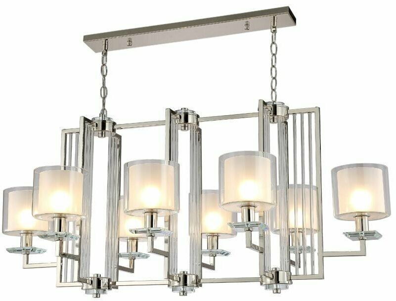 Люстра Crystal Lux NICOLAS SP8 L1000 NICKEL/WHITE