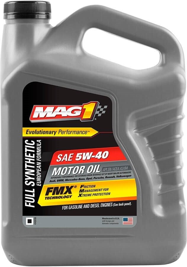 Синтетическое мотроное масло MAG1 Full Synthetic FMX 5W-40 EURO ACEA A3/B4 (4.73 л)
