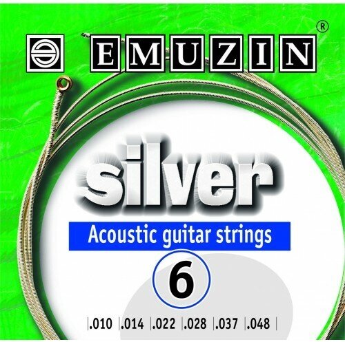 Струны для акустической гитары Emuzin Silver 6А203 10-48