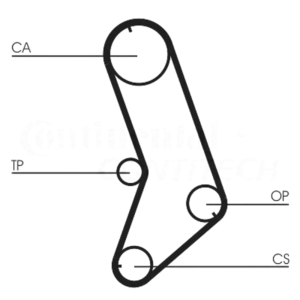 CONTITECH CT647 (081616 / 081616 / 340111) ремень грм