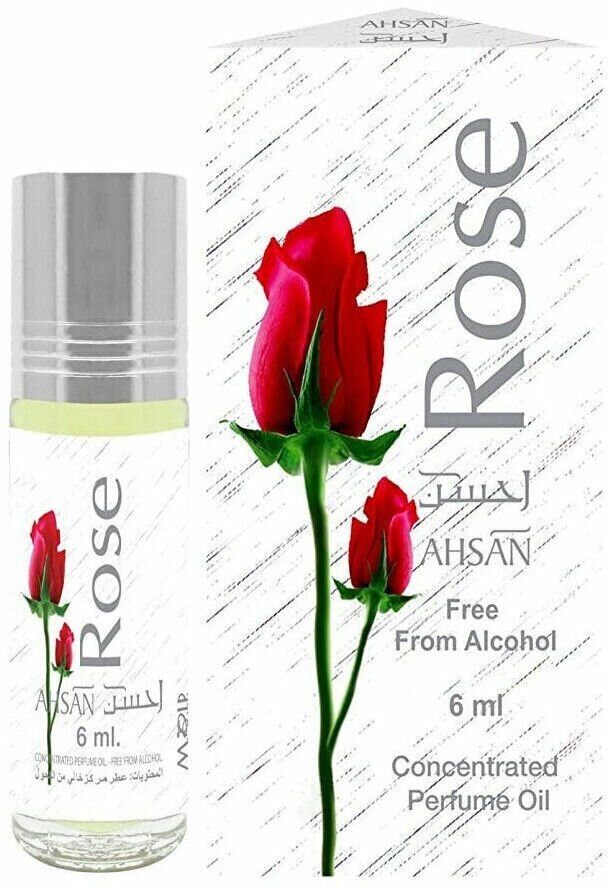 РОЗА Ахсан масло концентрированное, эфирное ролик Rose Perfume Oil Ahsan Concentrated ролик 6 мл.