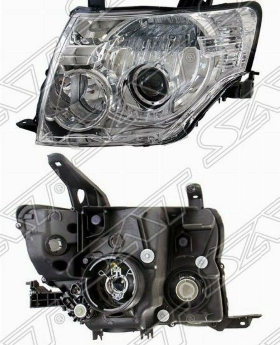 SAT ST2141186L Фара Mitsubishi Pajero 06-15 (Слева/ Ксенон/Галоген/ С электрокорректором)