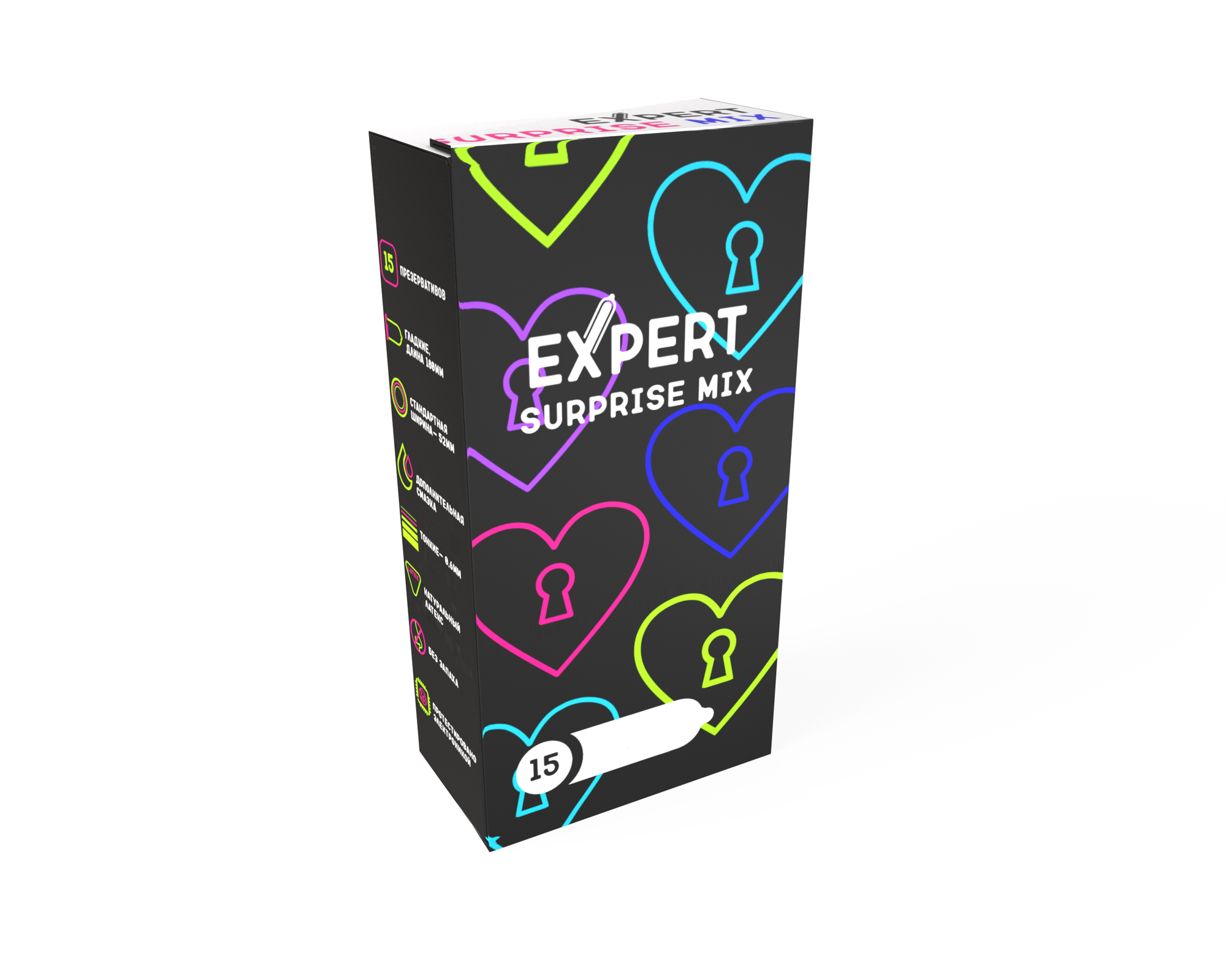 Презервативы Expert Surprise Mix, в упаковке 15 разных презервативов