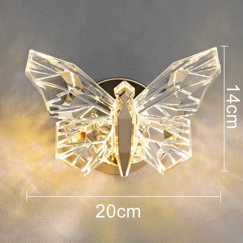 Настенная светодиодная лампа YUGUUK бабочка теплый свет, Warm light, wall lamp