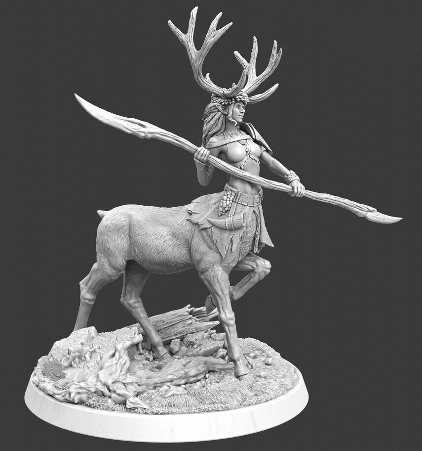 Фигурка Сильвана - дриада кентавр (Sylvana, Dryad Centaur) для игры в DnD в масштабе 54 мм