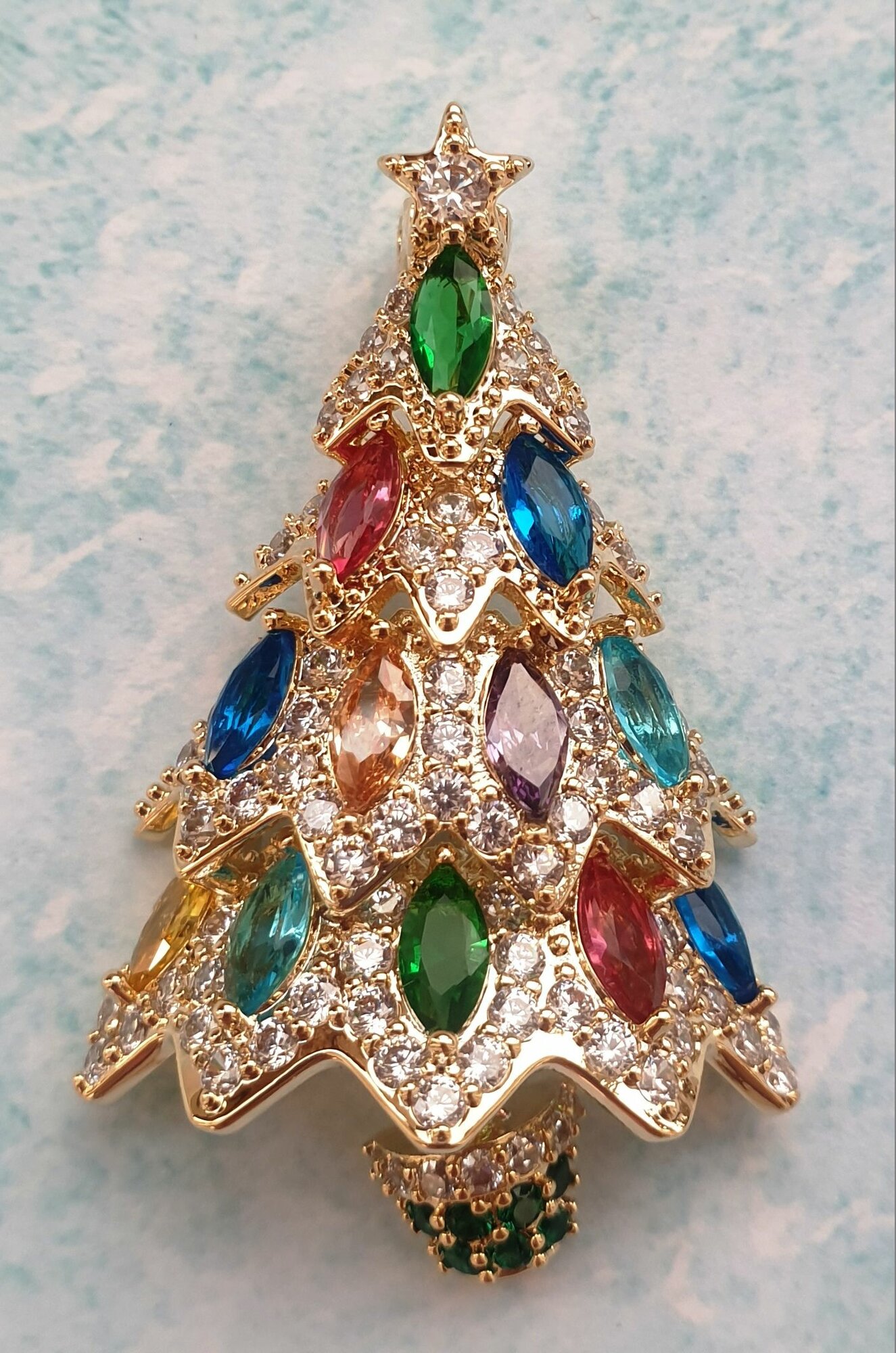 Брошь, кристаллы Swarovski