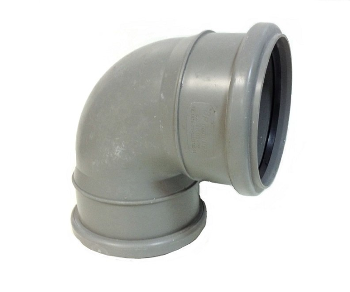 Канализационный отвод россия 110 мм двухраструбный угол 87,5 град.