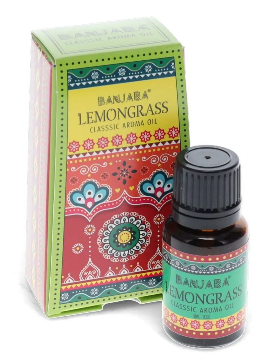 LEMONGRASS Classic Aroma Oil, Banjara (лемонграсс классическое ароматическое масло, Банджара), 10 мл.