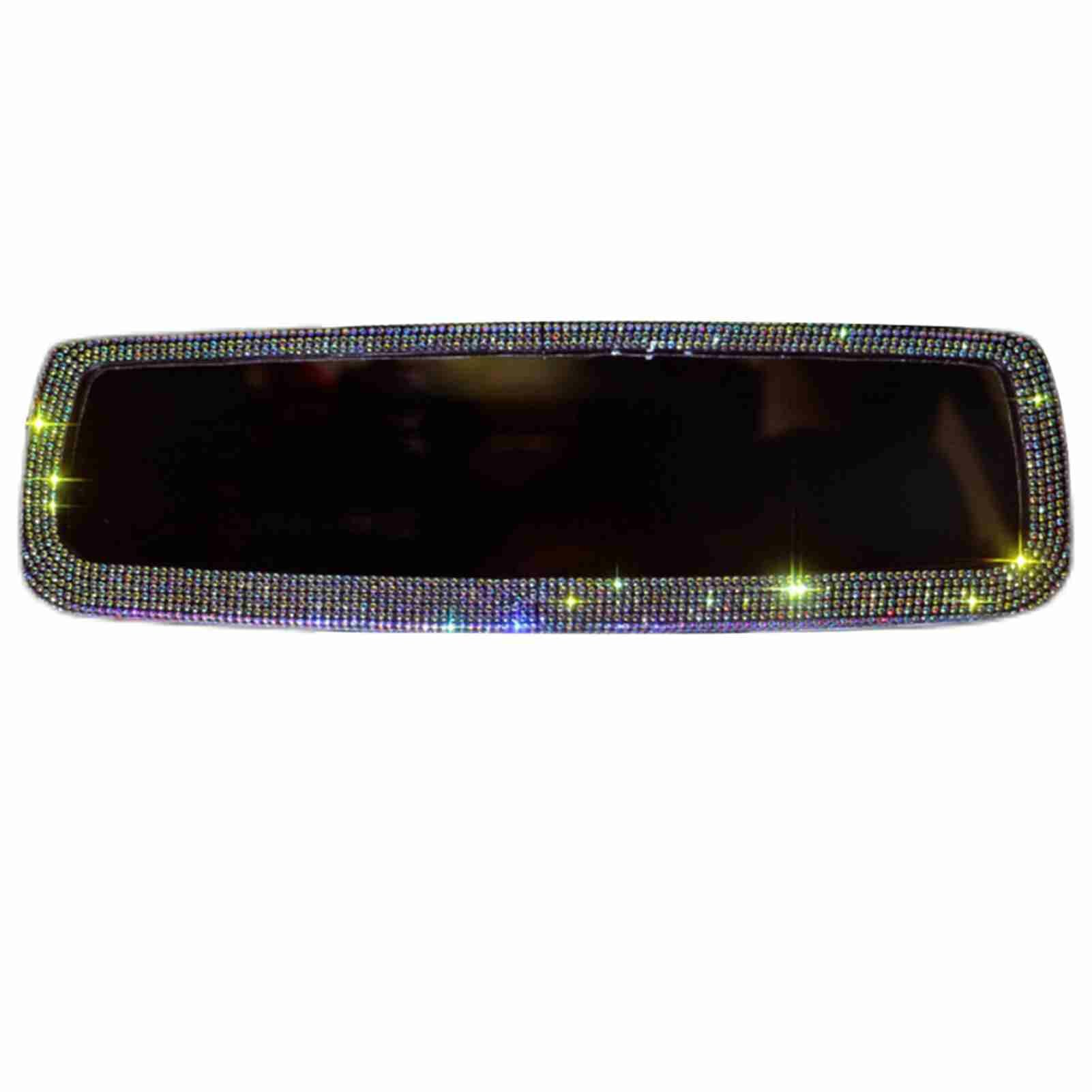 Зеркало заднего вида Crystal Bling для автомобиля, Автомобильное зеркало заднего вида, украшенное стразами, Зеркало заднего вида Bling для аксессуаров для салона автомобиля