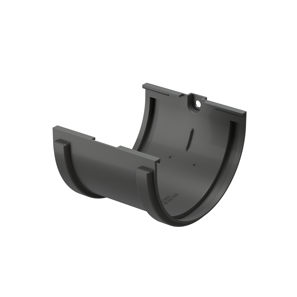 Docke STANDARD Соединитель желобов 120 мм (Серый 7024), диаметр трубы 80, толщина 1.65