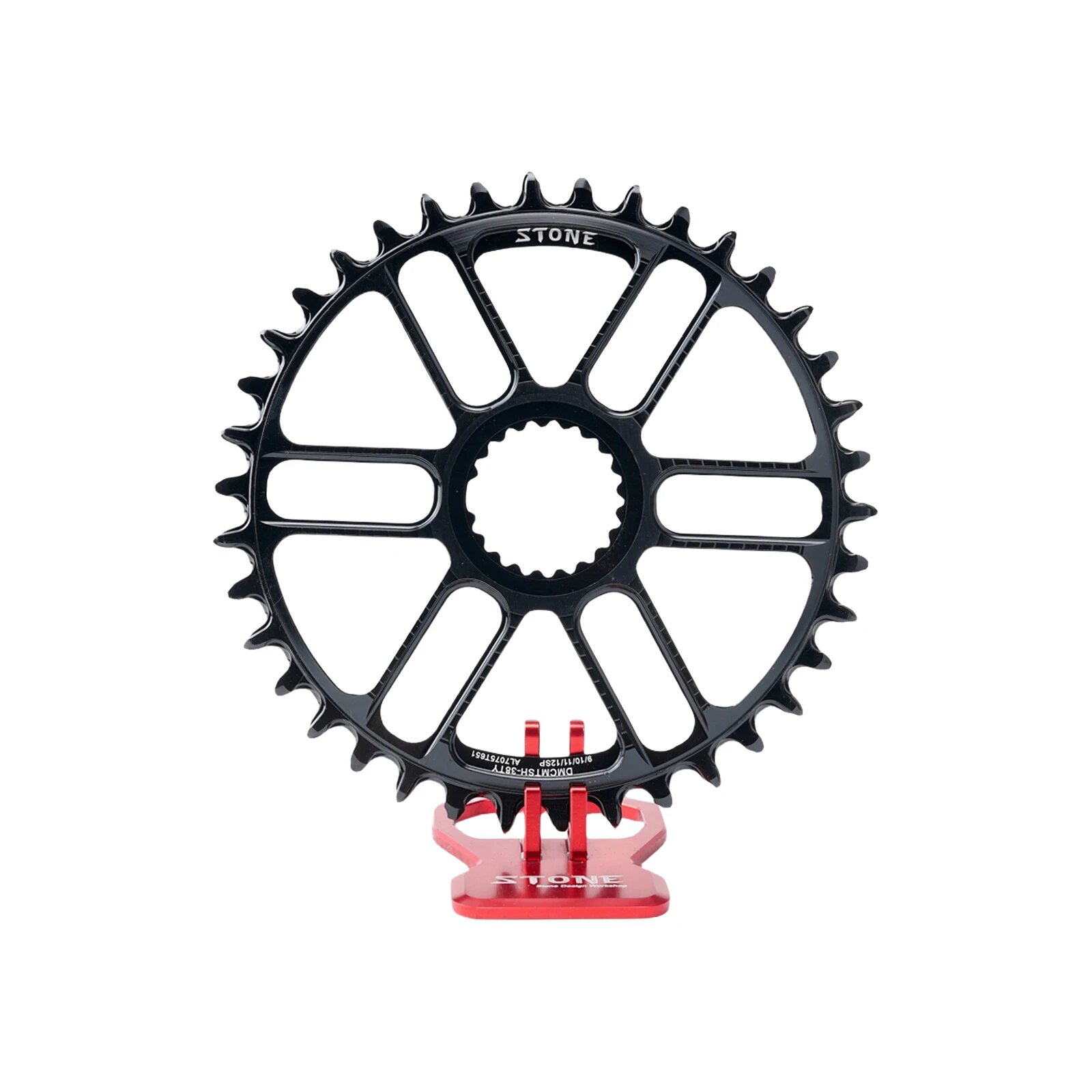 Каменная звезда 38T черная алюминиевая Shimano 12 скоростей
