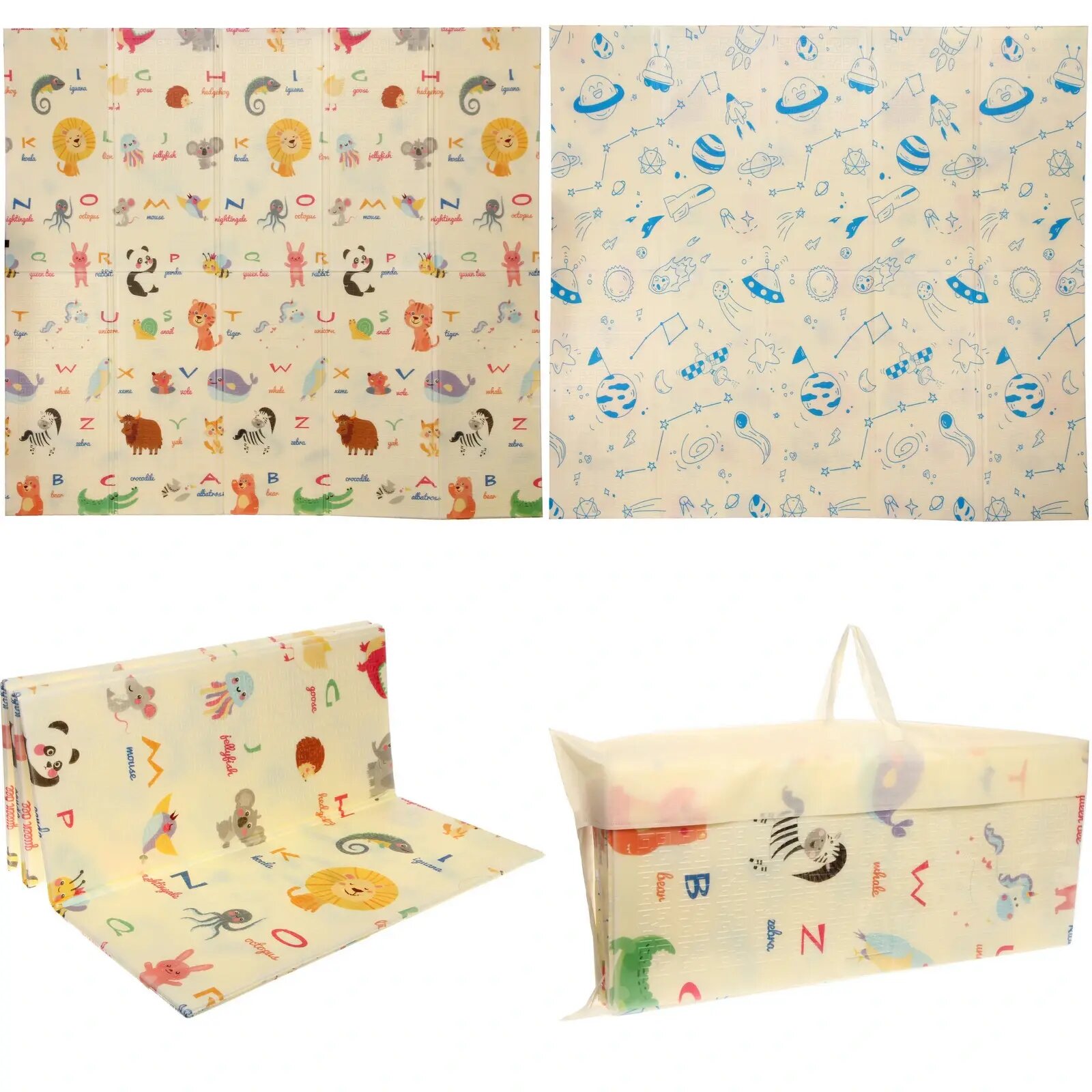 Детский игровой коврик 180х200 см, пенополиэтилен, стильный дизайн, комфорт для игр