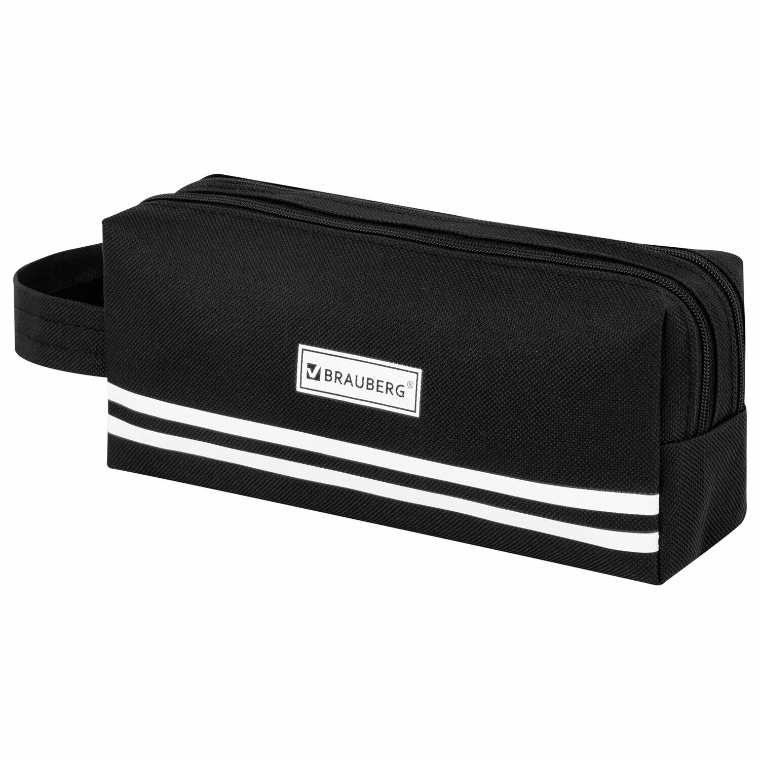 Brauberg Пенал-органайзер с ручкой 2 отделения полиэстер 23x10 см черный 273592