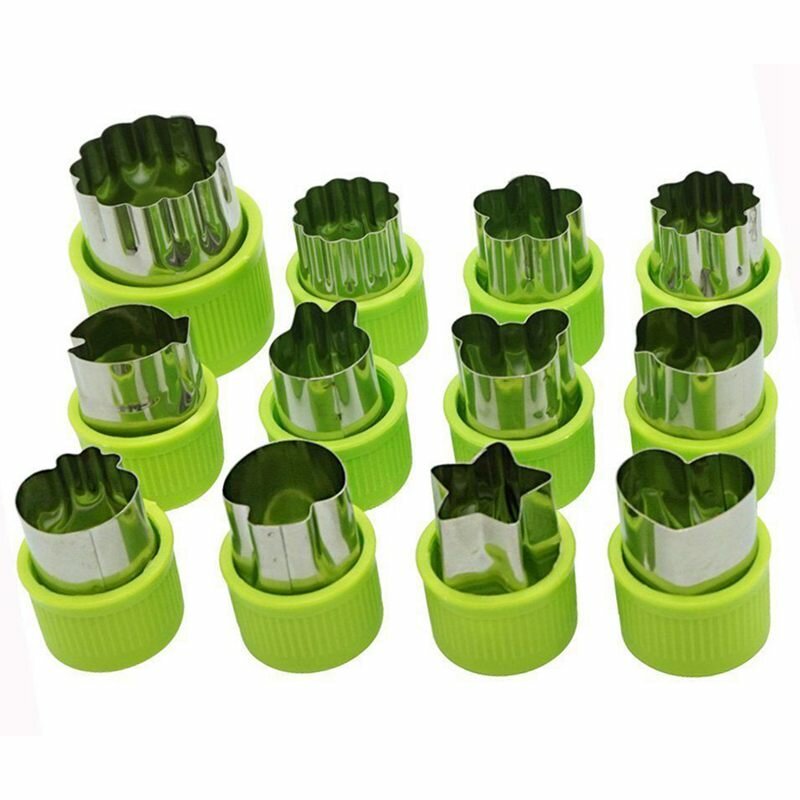 12 шт. Mn Формочки для печенья PE Crust Овощной Фруктовый Резак Набор инструментов Аксессуары с медведями, звездами, кроликами, грибами, клубникой, сердечками Формы для печенья