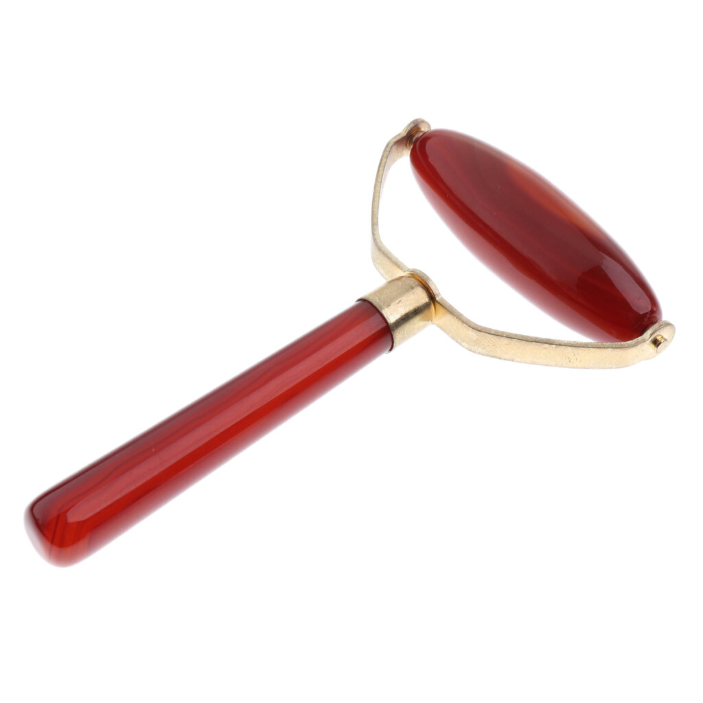 Массажер-ролик из агата и нефрита, китайский древний инструмент для самостоятельного массажа лица в СПА-салоне Гуаша