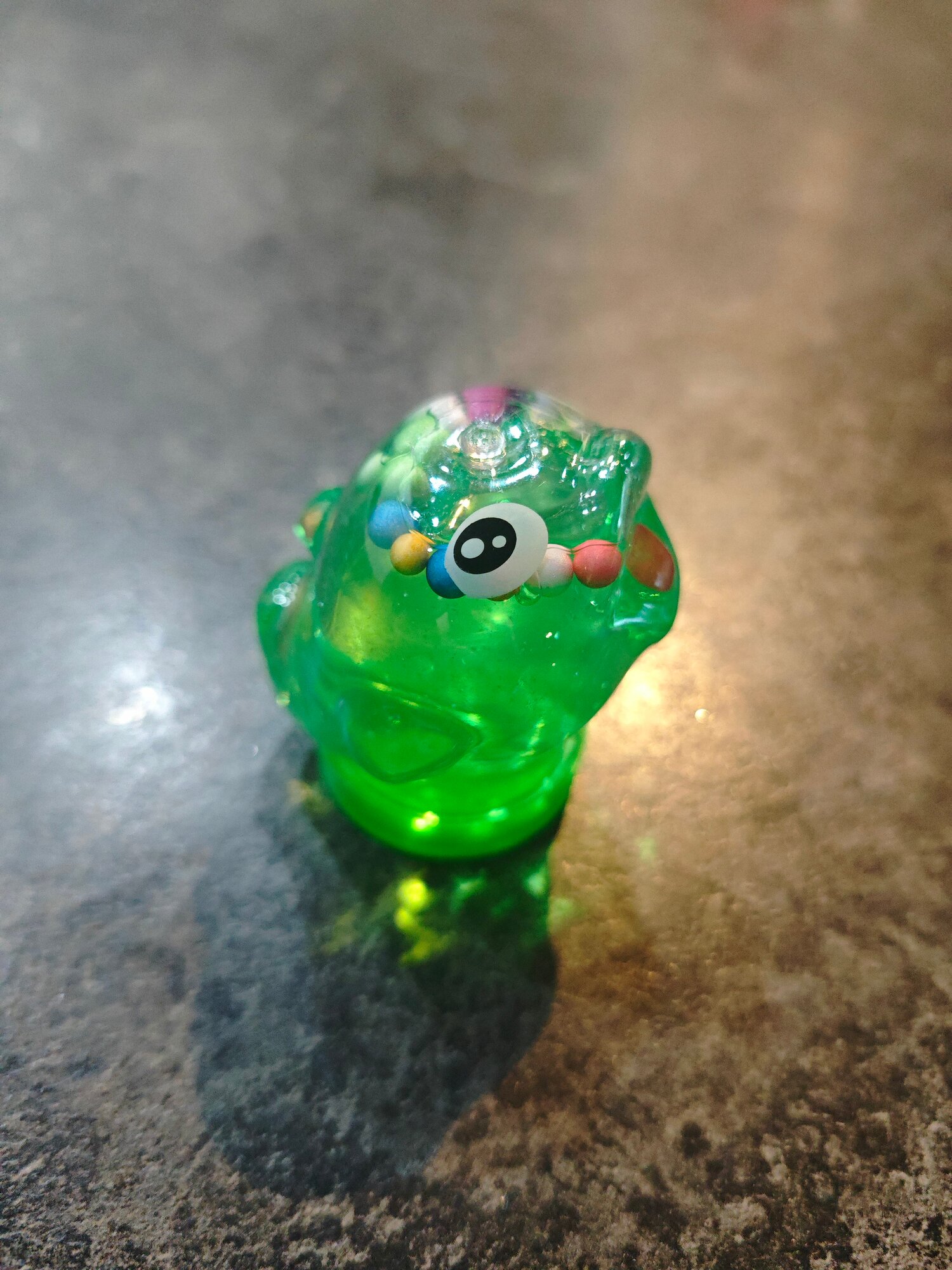 Слайм с шариками, зелёный, морской житель