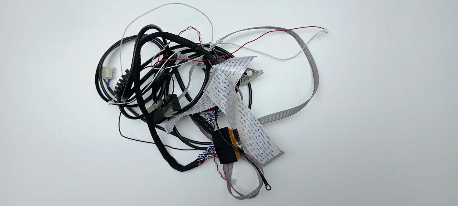 LVDS + 2 шлейфа от T-Con до Driver + Комплект межплатных кабелей + кабель питания для Le-Led43Fs282T2 Lcd Телевизор Шлейф арт. 12292