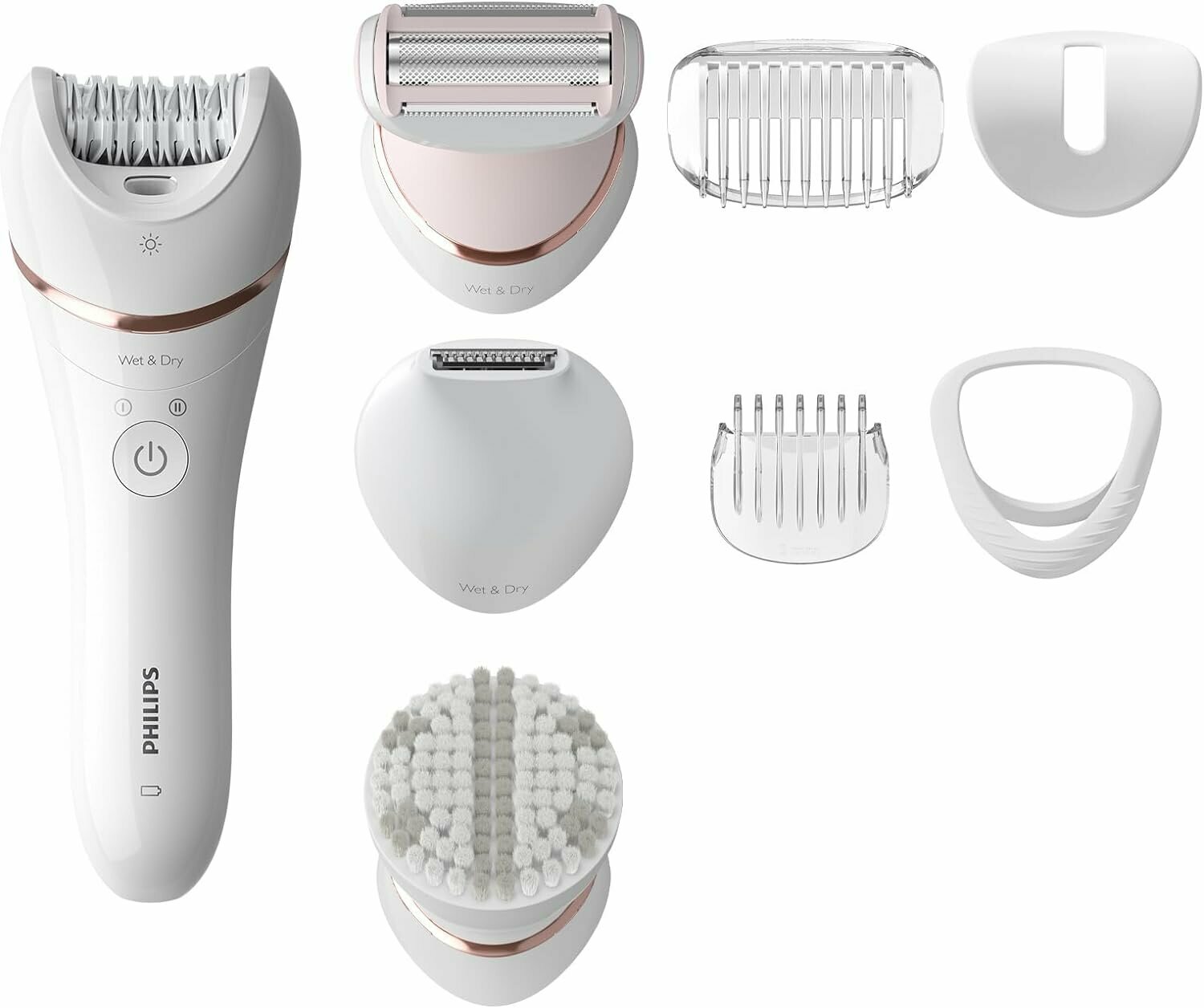 Беспроводной эпилятор Philips BRE735 Epilator Series 8000, белый