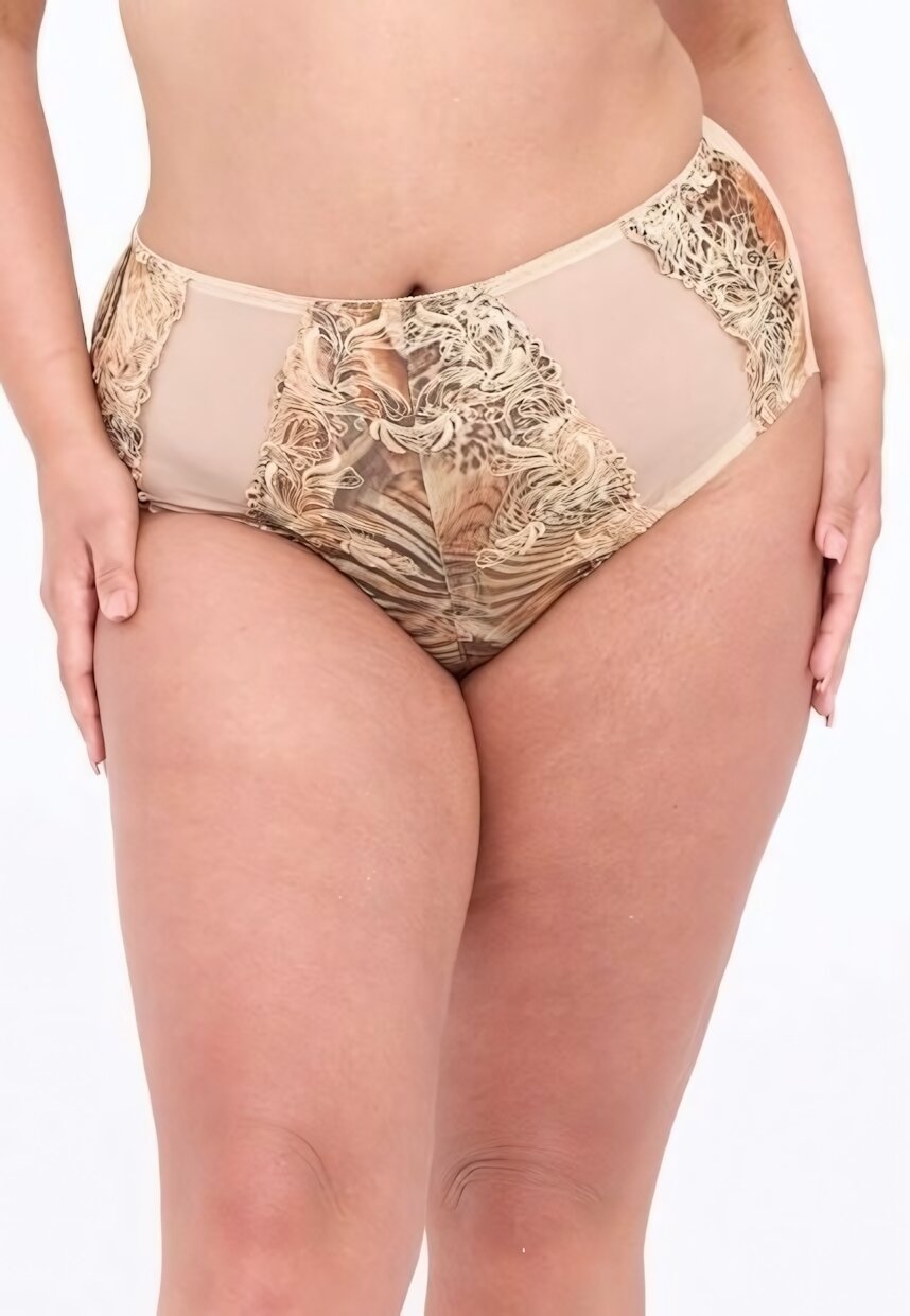 Трусы Оригинальные трусики-слипы из сетки с принтом