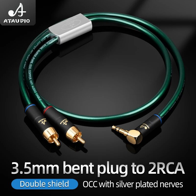 HIFI OCC разветвитель 3,5 мм Jack на 2 RCA