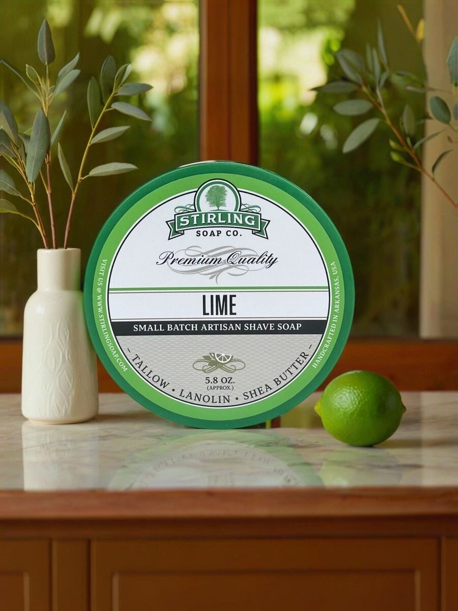 Stirling Мыло для бритья Lime 170 мл — фото 1