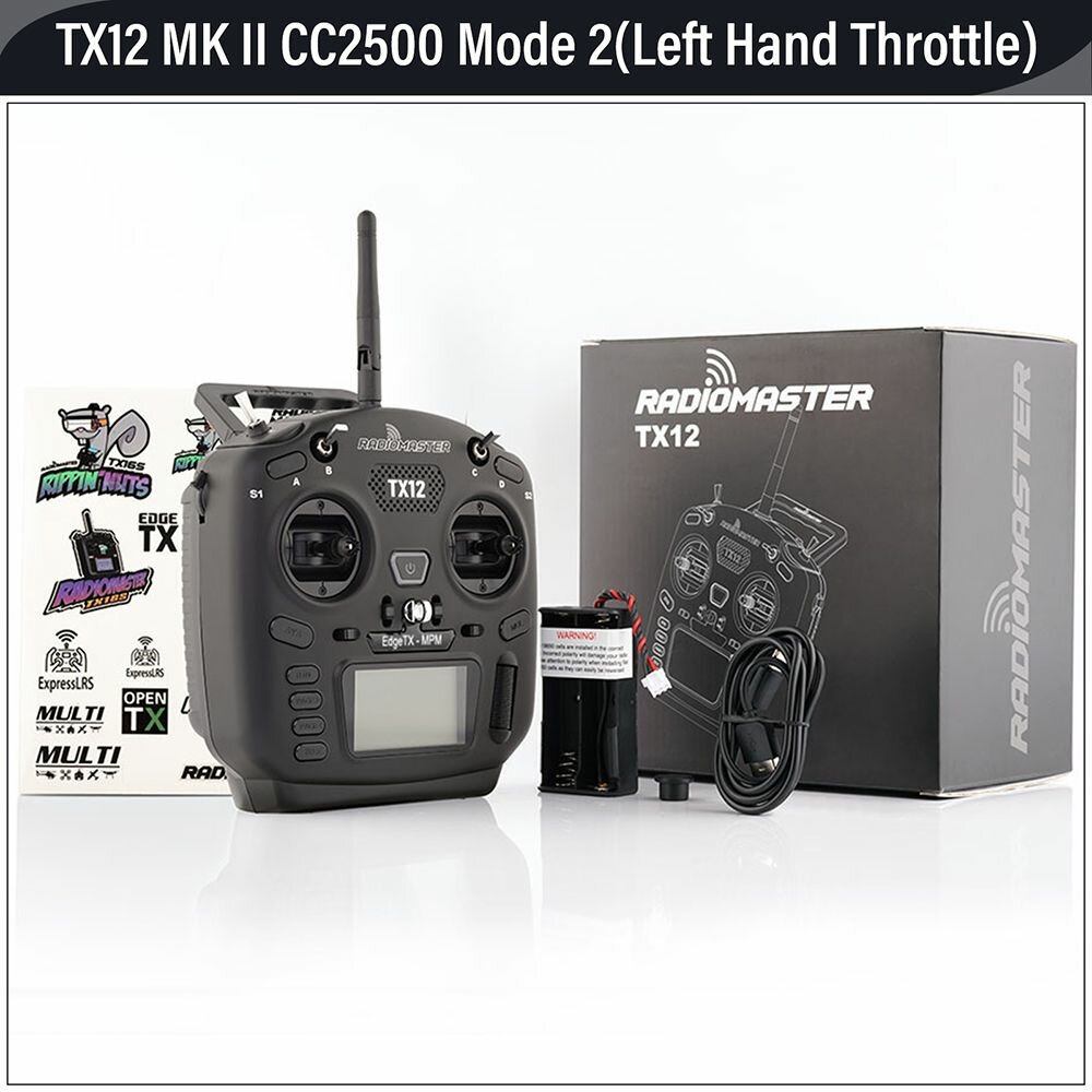 Радиоконтроллер RADIO MASTER TX12 MKII CC2500 M2 FCC с карданными подвесками Холла Цифровой передатчик радиоуправления