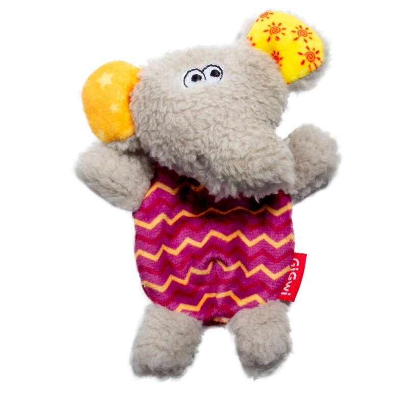 GiGwi Игрушка для собак Слон с пищалкой и нишей для лакомства, 13см