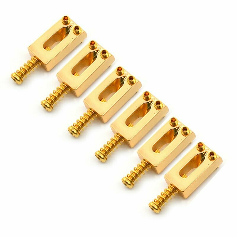 6 Шт Односторонний тремоло-бридж для электрогитары (3 цвета: серебро/черный/золото)