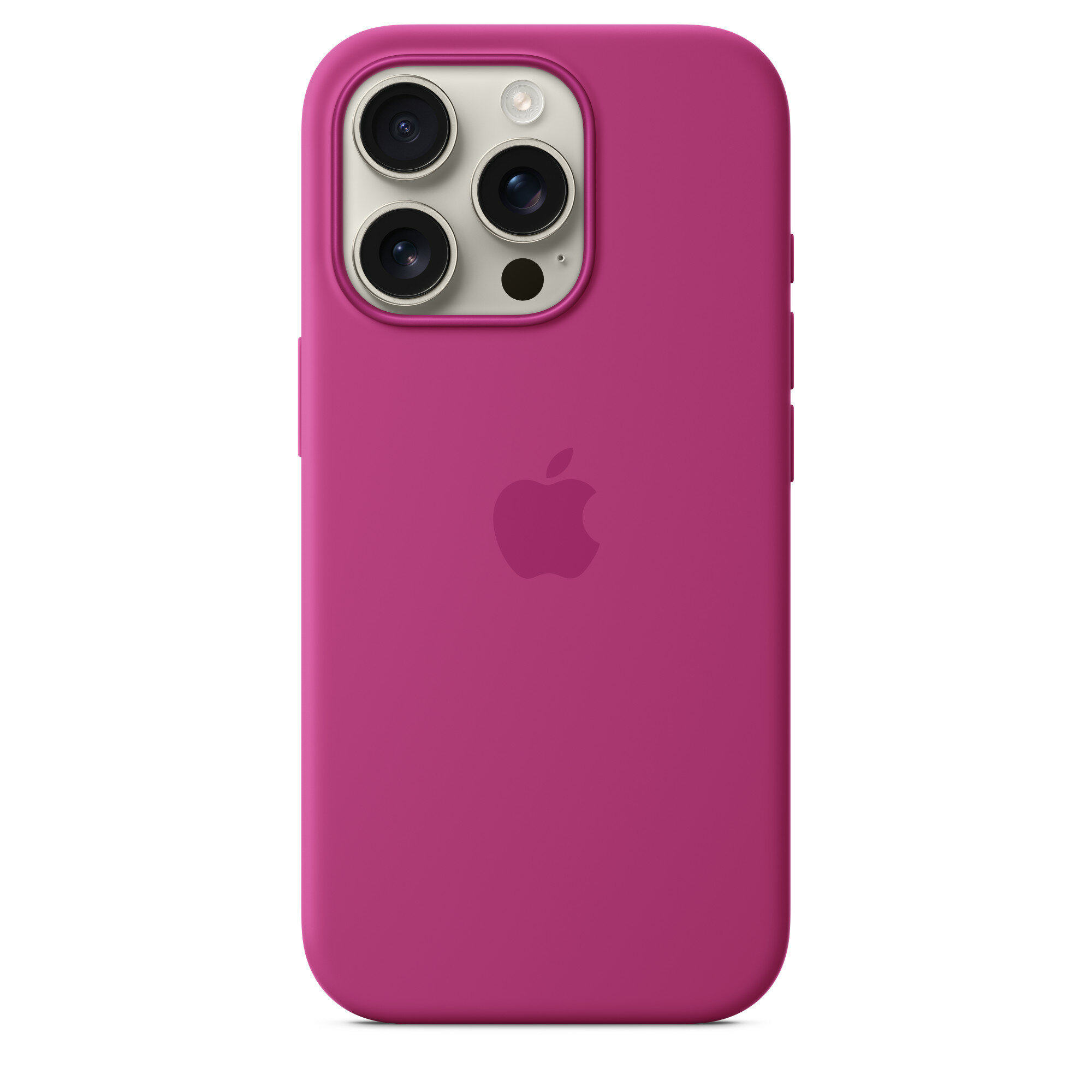 Чехол силиконовый MagSafe для iPhone 16 Pro Fuchsia, Silicone case MagSafe для айфон 16 Про - Фуксия